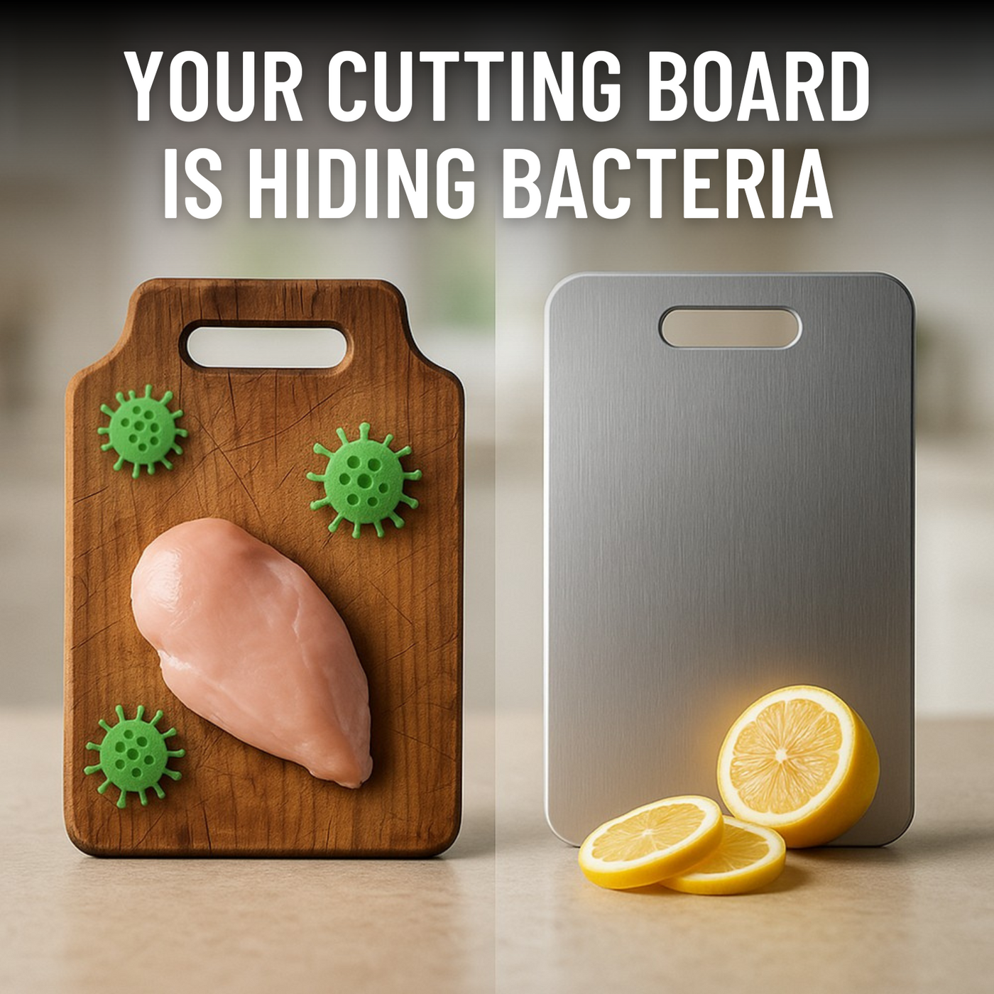 Titanium Cutting Board - Cut Bacteria, Preserve Flavour – Terra Wellness